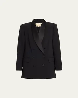 L'Agence L'Agence Jayda Double-Breasted Blazer - Blackblac