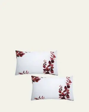 THE LINO Eucalyptus 500-thread Count Pillowcase Pair - Red