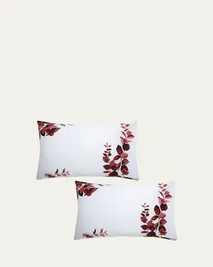 THE LINO Eucalyptus 500-thread Count Pillowcase Pair - Red