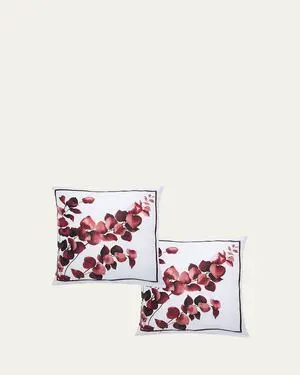 THE LINO Eucalyptus 500-thread Count Square Shams, Set Of 2 - Red