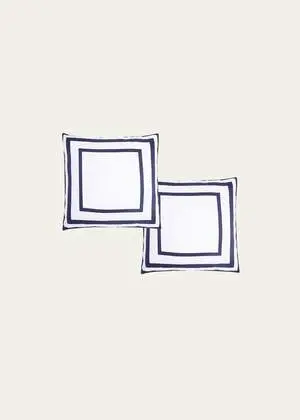 THE LINO Essential Simple Square Shams, Set Of 2 One-color
