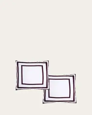 THE LINO Essential Simple Square Shams, Set Of 2 - Red