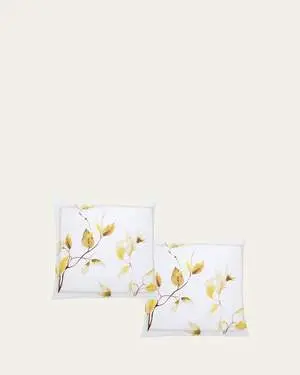THE LINO Japan 500-thread Count Square Shams, Set Of 2 - Yellow