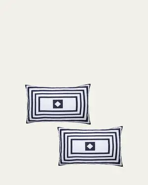 THE LINO Essential Multi Standard Shams, Set Of 2 Navy