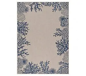 HOMEROOTS 63'x84' Reef Border Indoor Outdoor Ar A Rug - One-color
