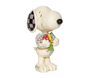 JIM SHORE Enesco Peanuts Mini Snoopy With F Lowers - One-color