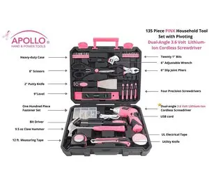 APOLLO 135-piece Household Tool Kit