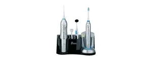 PURSONIC Rechargeable Electric Toothbrush And Rechargeable Water Flosser - Silver