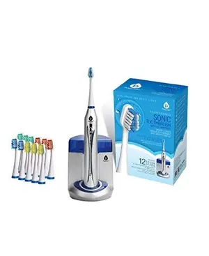 PURSONIC Deluxe Plus Electric Rechargeable Toothbrush With Built In Uv Sanitizer - Silver