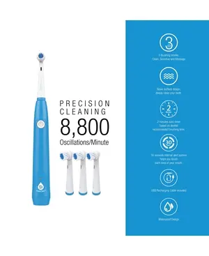 PURSONIC Usb Rechargeable Electric Toothbrush - White