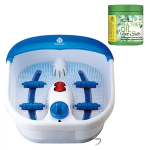 PURSONIC Foot Spa Massager With Tea Tree Oil Foot Salt Scrub - White