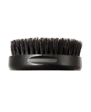 STYLECRAFT Barber Oval Military-inspired Hair Brush 100% Natural Boar Bristles With Wood Palm Handle - Black