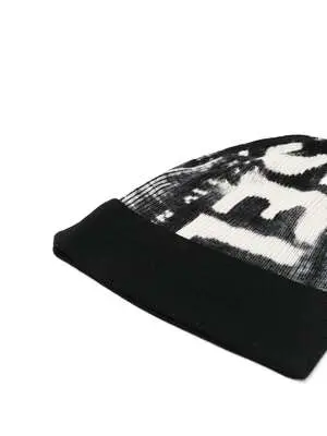 Diesel® K-Atullus-Cap Ribbed Wool Beanie - Black | Editorialist