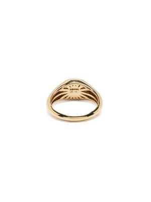 SYDNEY EVAN 14kt Yellow Diamond Evil Eye Signet Ring