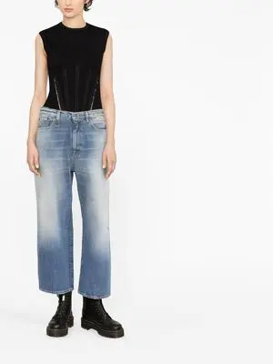 R13 Distressed-finish Straight Leg Jeans