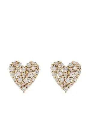 SYDNEY EVAN 14kt Yellow Cocktail Heart Diamond Earring - Gold