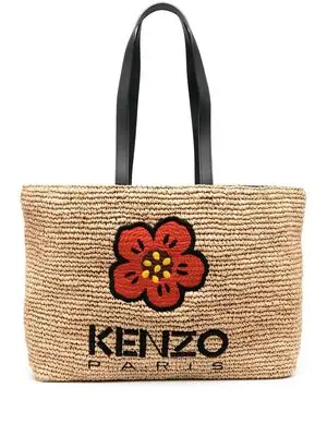 Kenzo Boke Flower Raffia Tote Bag