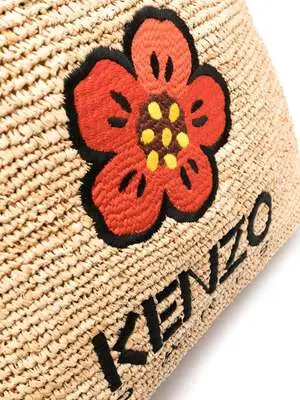 Kenzo Boke Flower Raffia Tote Bag