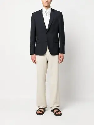 Paul Smith V-neck Classic-lapel Blazer - Blue