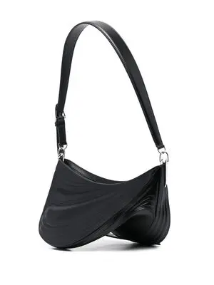MUGLER Medium Spiral Curve 01 Embossed Crossbody Bag