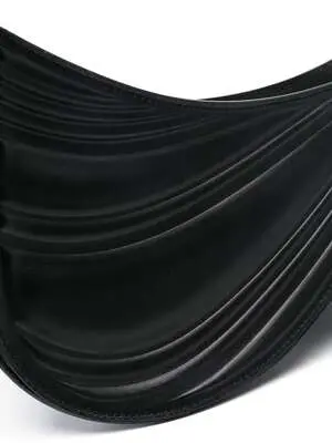 MUGLER Medium Spiral Curve 01 Embossed Crossbody Bag
