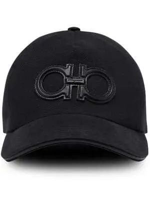 FERRAGAMO Leather-patch Logo Cap