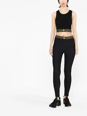 Versace Logo-waistband Leggings