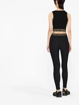 Versace Logo-waistband Leggings