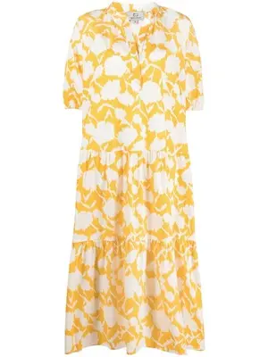 Woolrich Floral-print Cotton Dress - Yellow