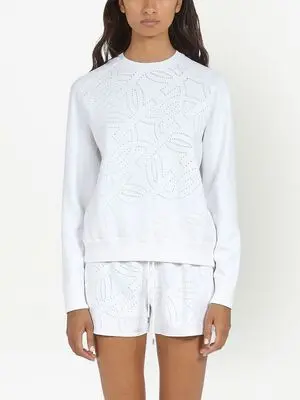 FERRAGAMO Perforated Crew Neck Jumper