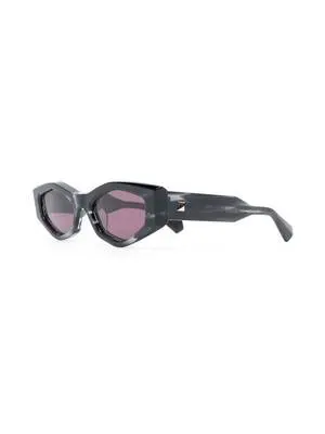 Valentino Garavani Rockstud Irregular-frame Sunglasses - Black