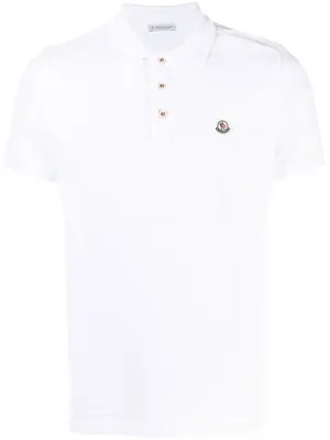 Moncler Logo-patch Polo Shirt - White