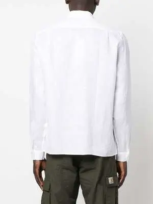 Lacoste Logo-embroidered Button-down Shirt - White
