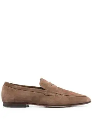 TOD'S Suede Penny Loafers - Brown