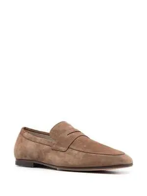 TOD'S Suede Penny Loafers - Brown