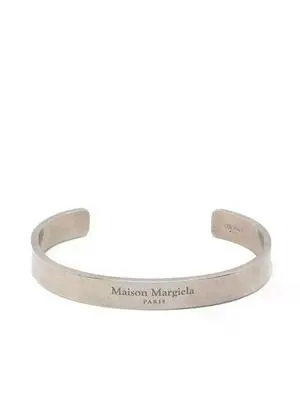 MAISON MARGIELA Logo-engraved Cuff Bracelet - Silver