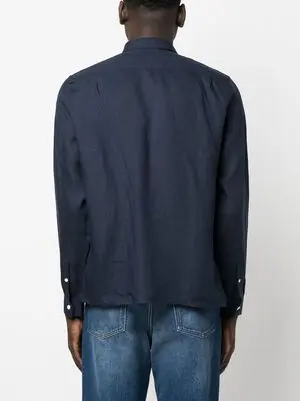 Lacoste Logo-patch Button-down Shirt - Blue