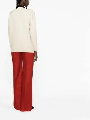 JIL SANDER V-neck Wool Cardigan - Neutrals
