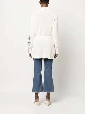 TWINSET Floral Intarsia-knit Cardigan
