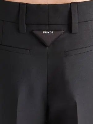 Prada Triangle-logo Trousers - Black