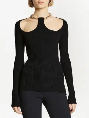 Proenza Schouler Chain-detail Ribbed-knit Jumper