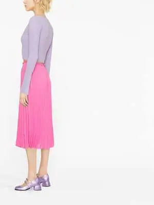 Red Valentino High-waisted Pleated Midi Skirt