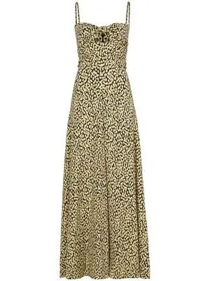 Proenza Schouler Leopard-print Tank Maxi Dress - Black