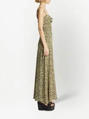Proenza Schouler Leopard-print Tank Maxi Dress - Black