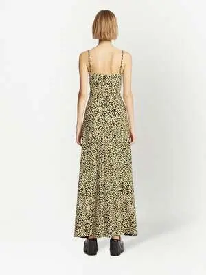Proenza Schouler Leopard-print Tank Maxi Dress - Black