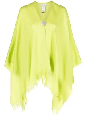 Fabiana Filippi Bead-embellished Fringed Cape - Green
