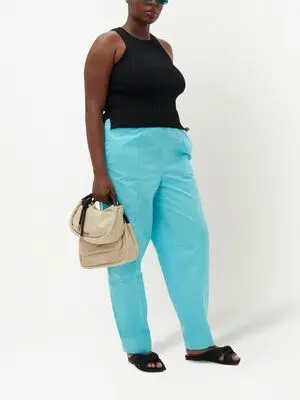 GANNI Panelled Rib-knit Vest Top