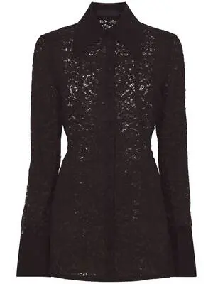 Proenza Schouler Floral Lace Shirt - Black