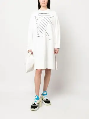 MAISON MARGIELA Logo Print Sweatshirt Dress