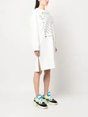 MAISON MARGIELA Logo Print Sweatshirt Dress